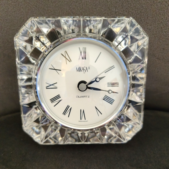 Mikasa | Wall Decor | Mikasa Lead Crystal Desk Clock | Poshmark